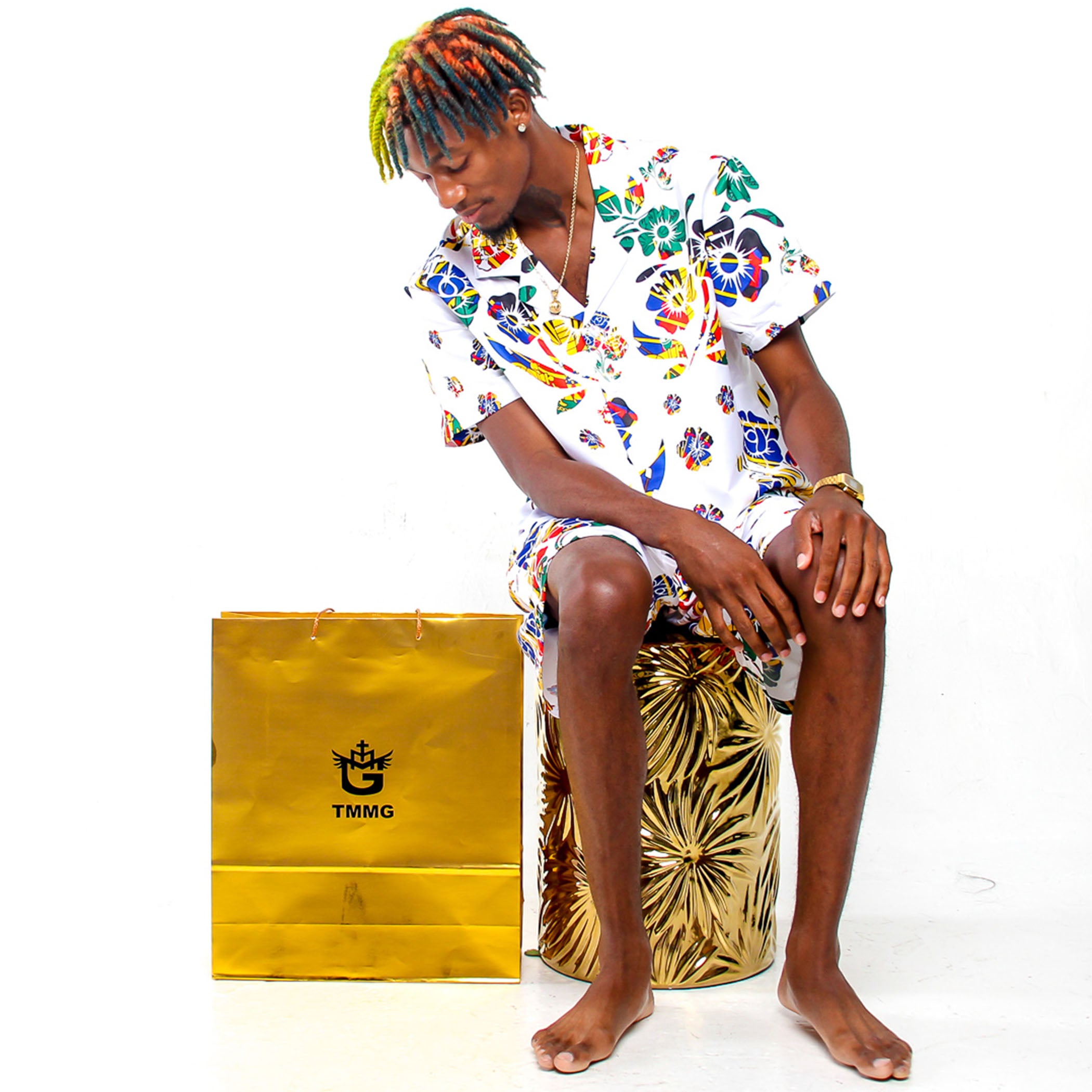 TMMG HAITI NATIONAL FLOWER CHOUBLAK CABANA SET